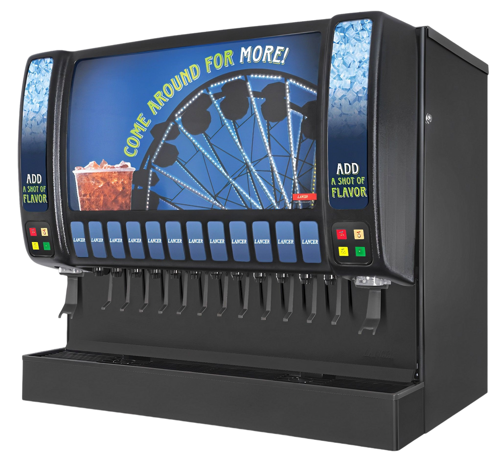 Lancer Sensation 44 Black Fountain Soda Machine - Organic Soda Pops
