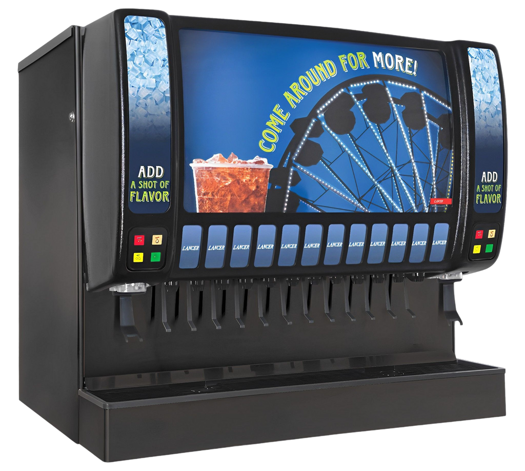 Lancer Sensation 44 Black Fountain Soda Machine - Organic Soda Pops